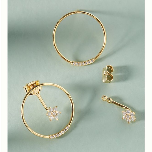 Anthropologie | Jewelry | Anthropologi Floating Star Front Back Earring ...